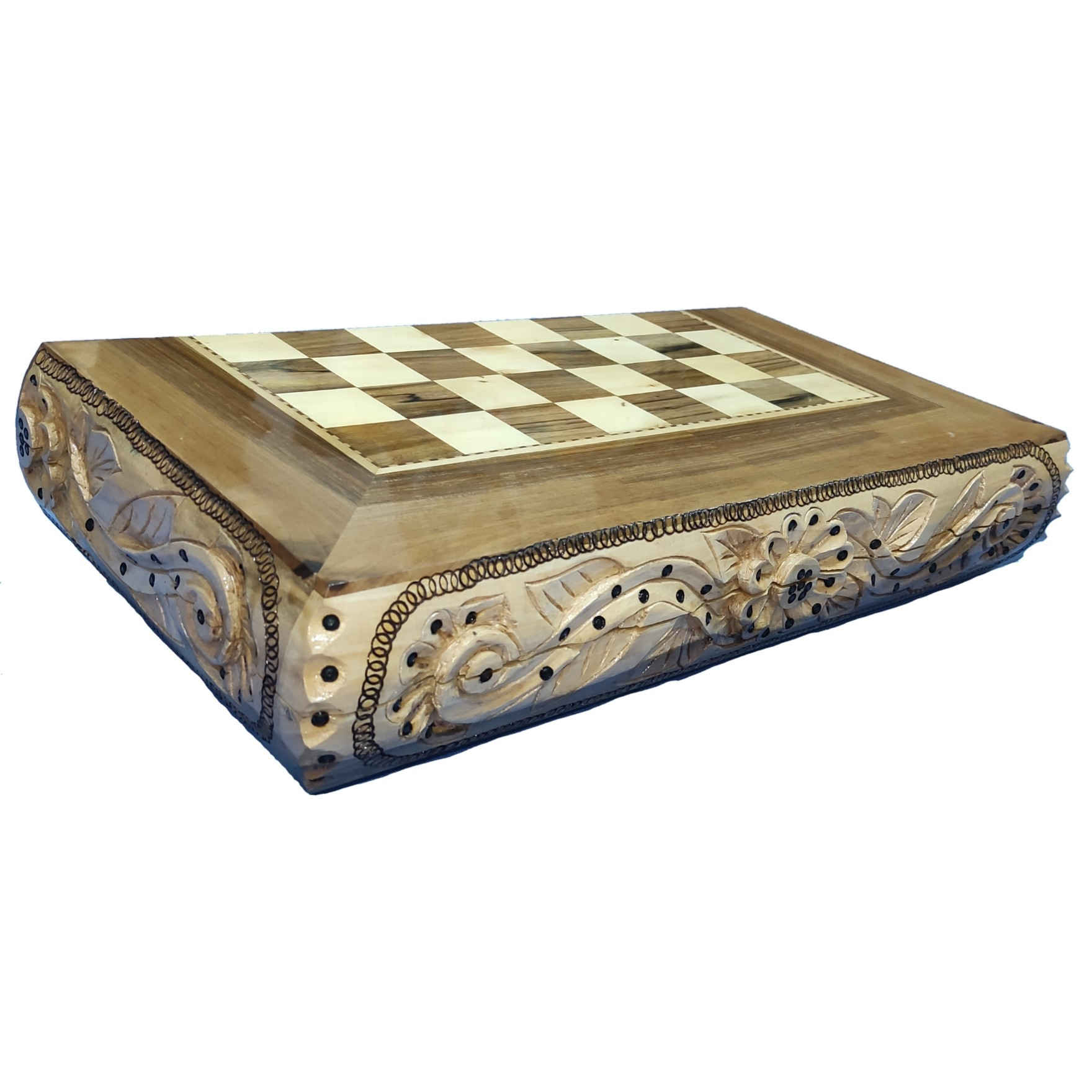 Wood Carving Chess Board - Ideal for Playing Experience with Quality ...