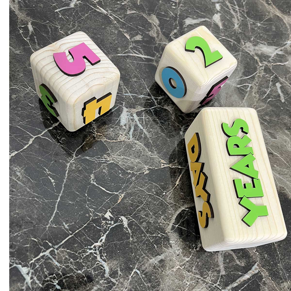 Wooden Cube Desk Calendar – Rustic Desk Accessory - ShopiPersia