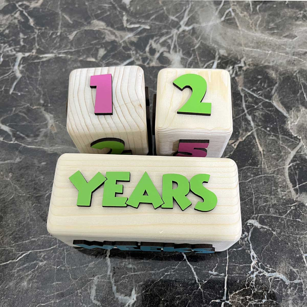Wooden Cube Desk Calendar – Rustic Desk Accessory - ShopiPersia