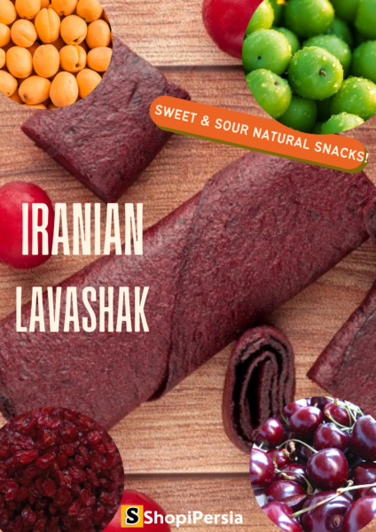 Persian Homemade Red Plum Lavashak – Sour Fruit Leather Roll, 800g ...