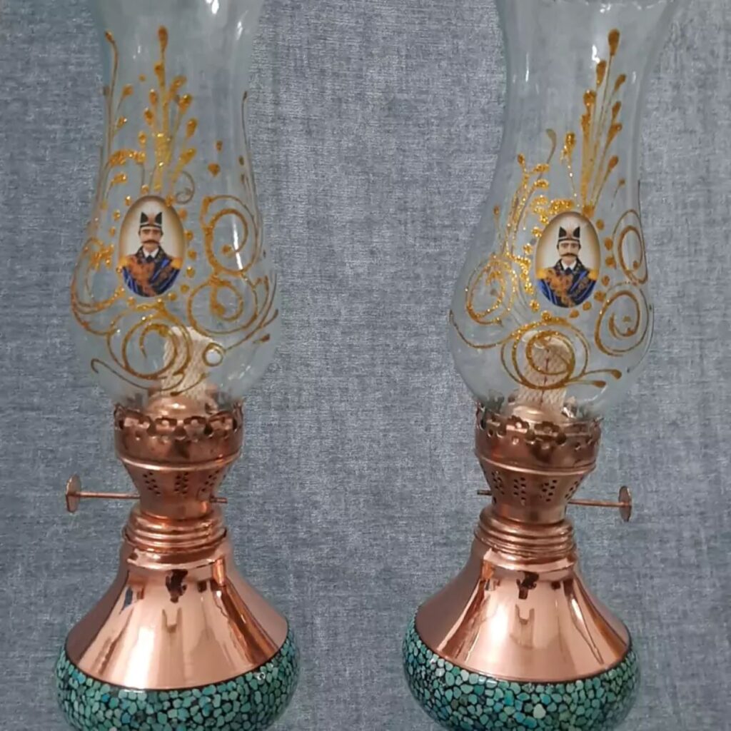 Copper Oil Lamp, Vintage Persian Style with Elegant Handcrafted ...