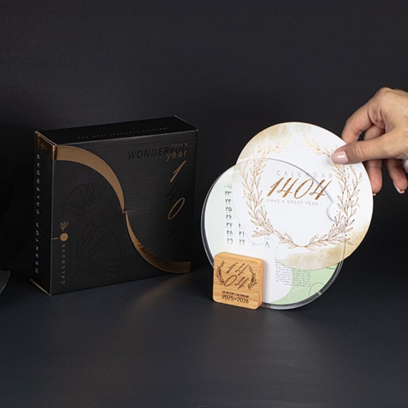 Desk Calendar for the Year 1404 - Circle Design Artistic Model ...