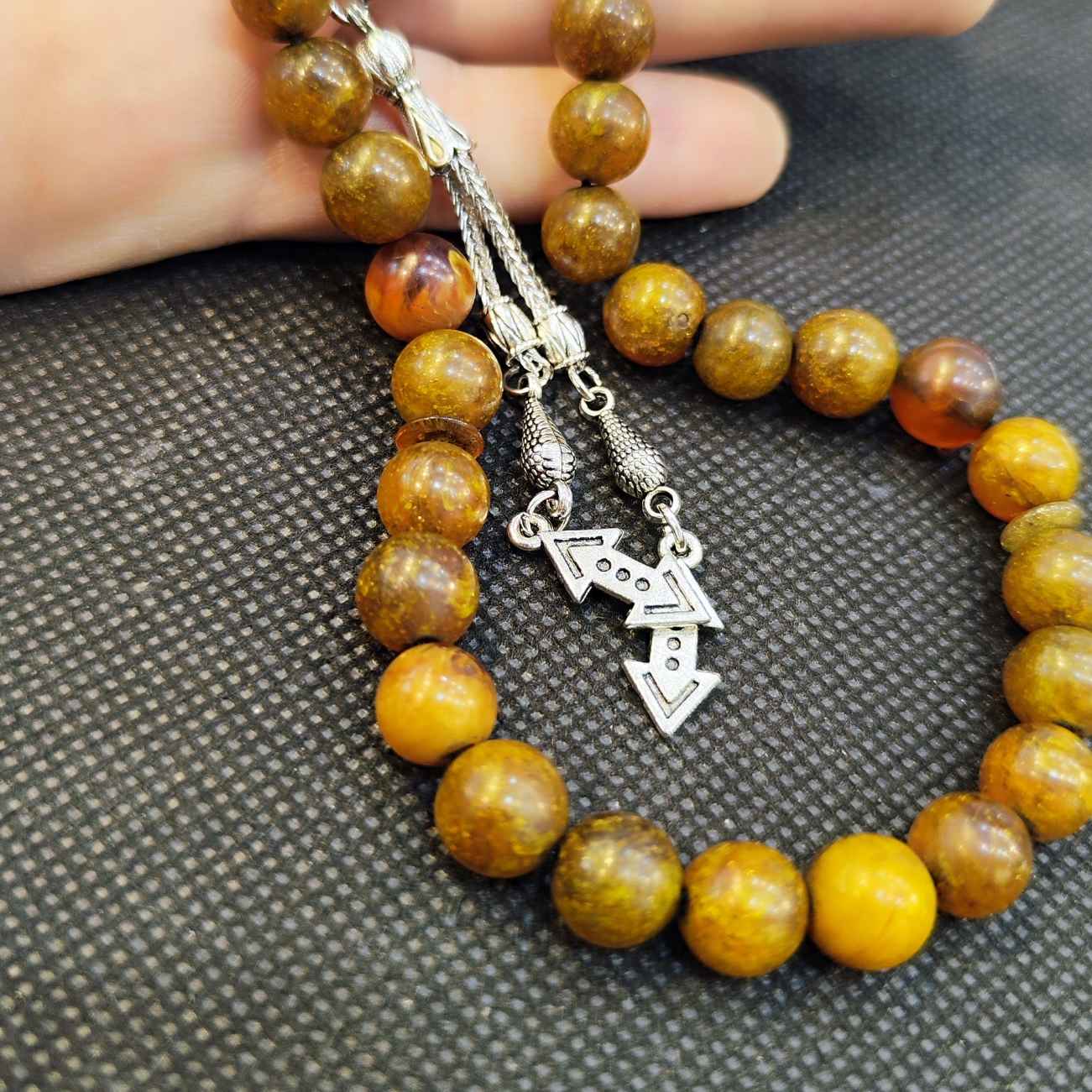 Islamic Amber Rosary Handcrafted Amber Tasbih – Uplifting Lemon Scent ...