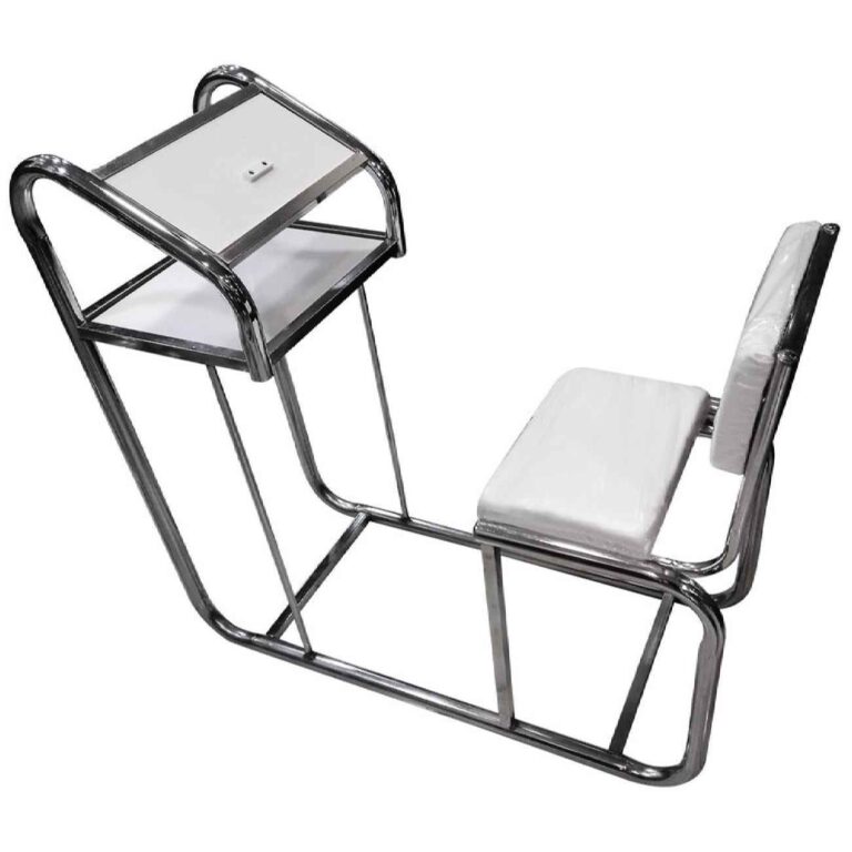 Set of Stackable Prayer Chair & Table for Salah & Muslims White ...