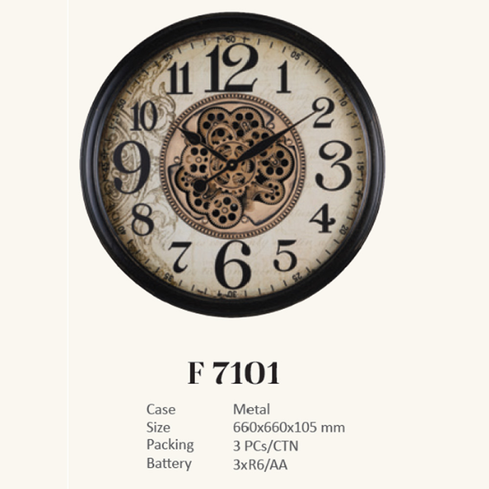 Rotating Gear Wall Clock – Industrial Vintage Timepiece - ShopiPersia