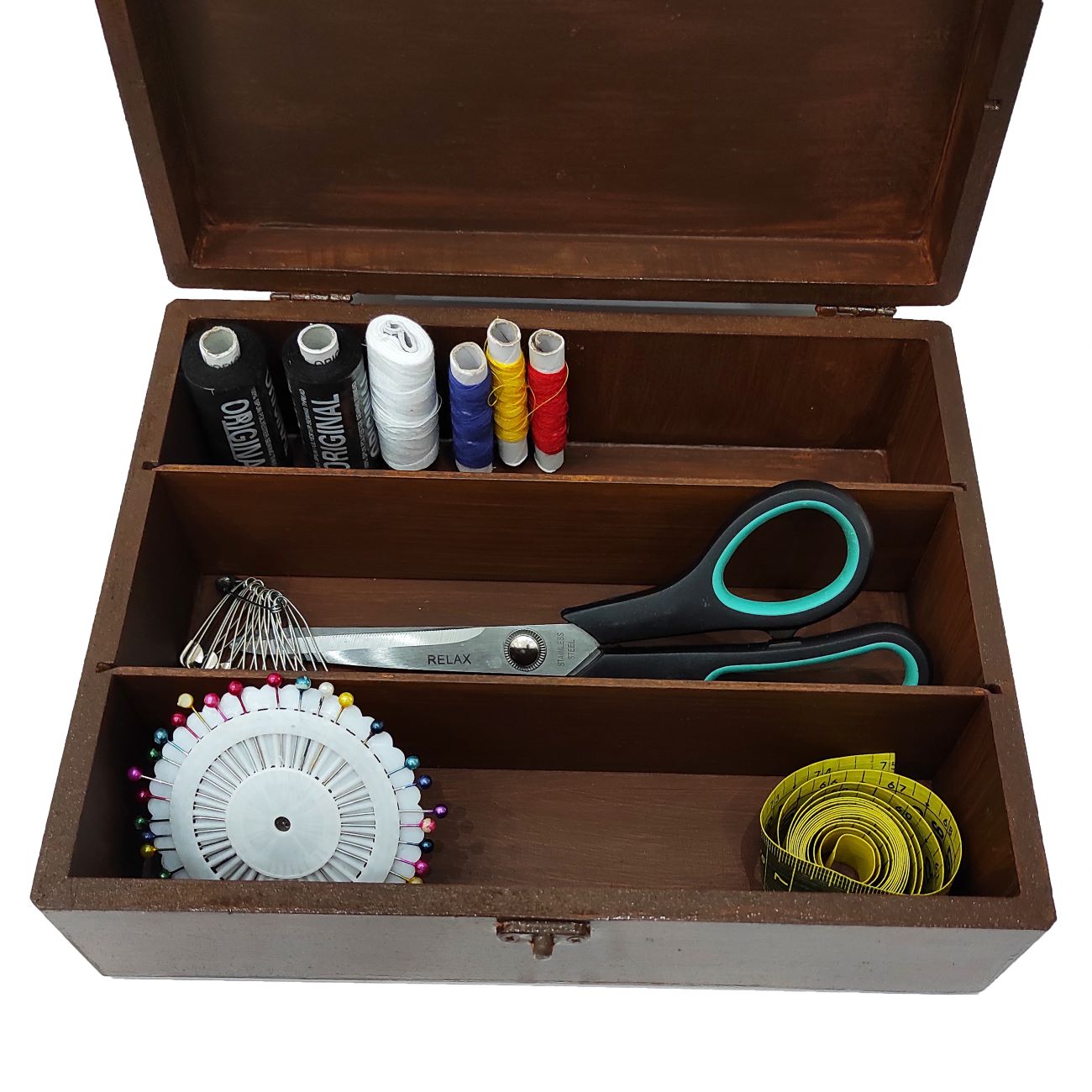 Wooden Sewing Box with Different Sections for your Tools - Aristic ...