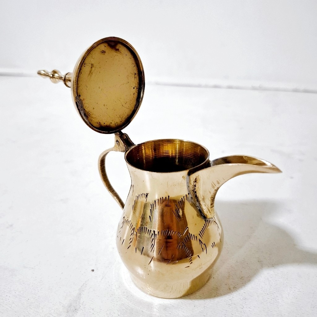 Brass Dallah Coffee Pot – Suitable for Arabic Coffee and Table Décor ...