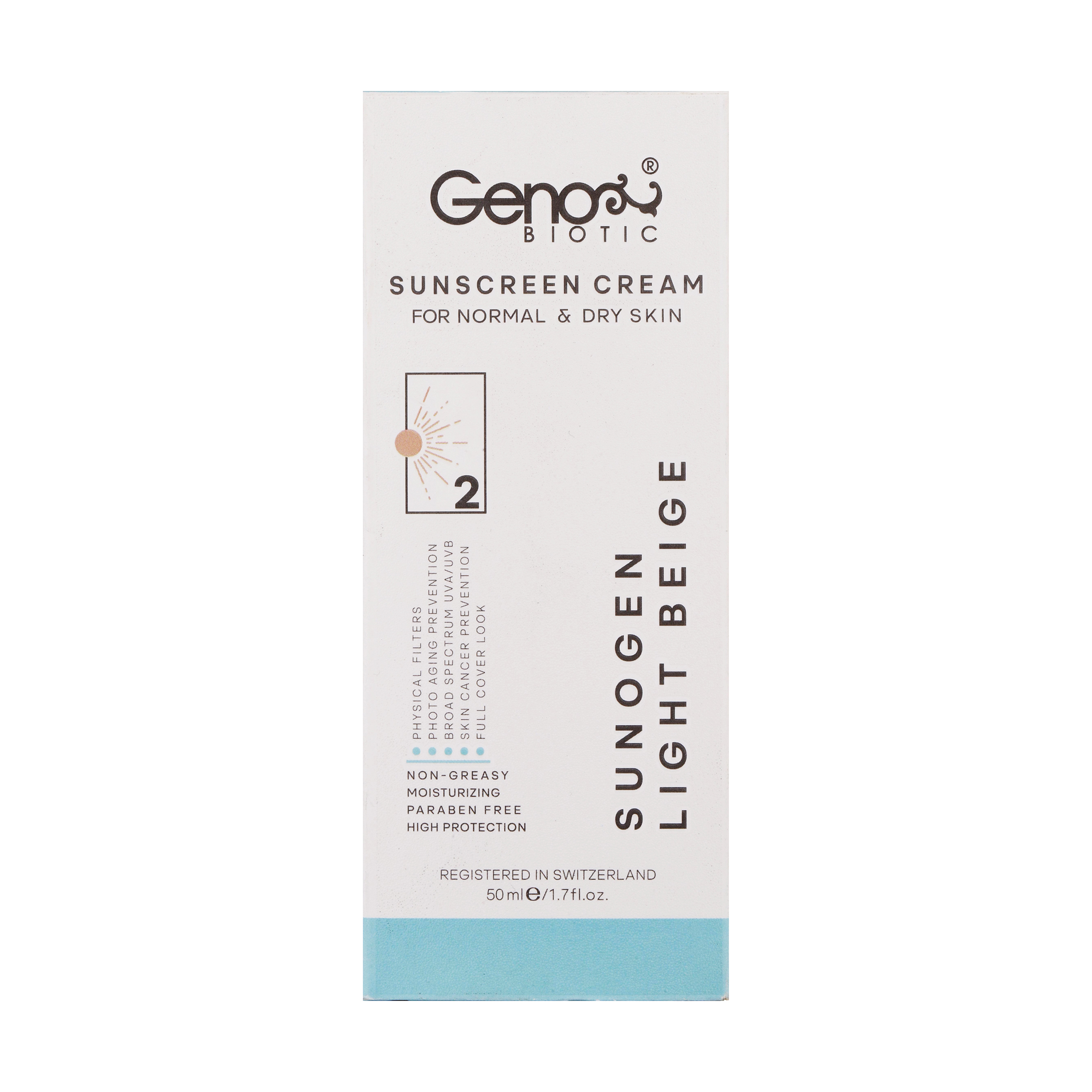Geno Biotic Tinted Sunscreen Cream Suitable for Normal to Dry Skin ...