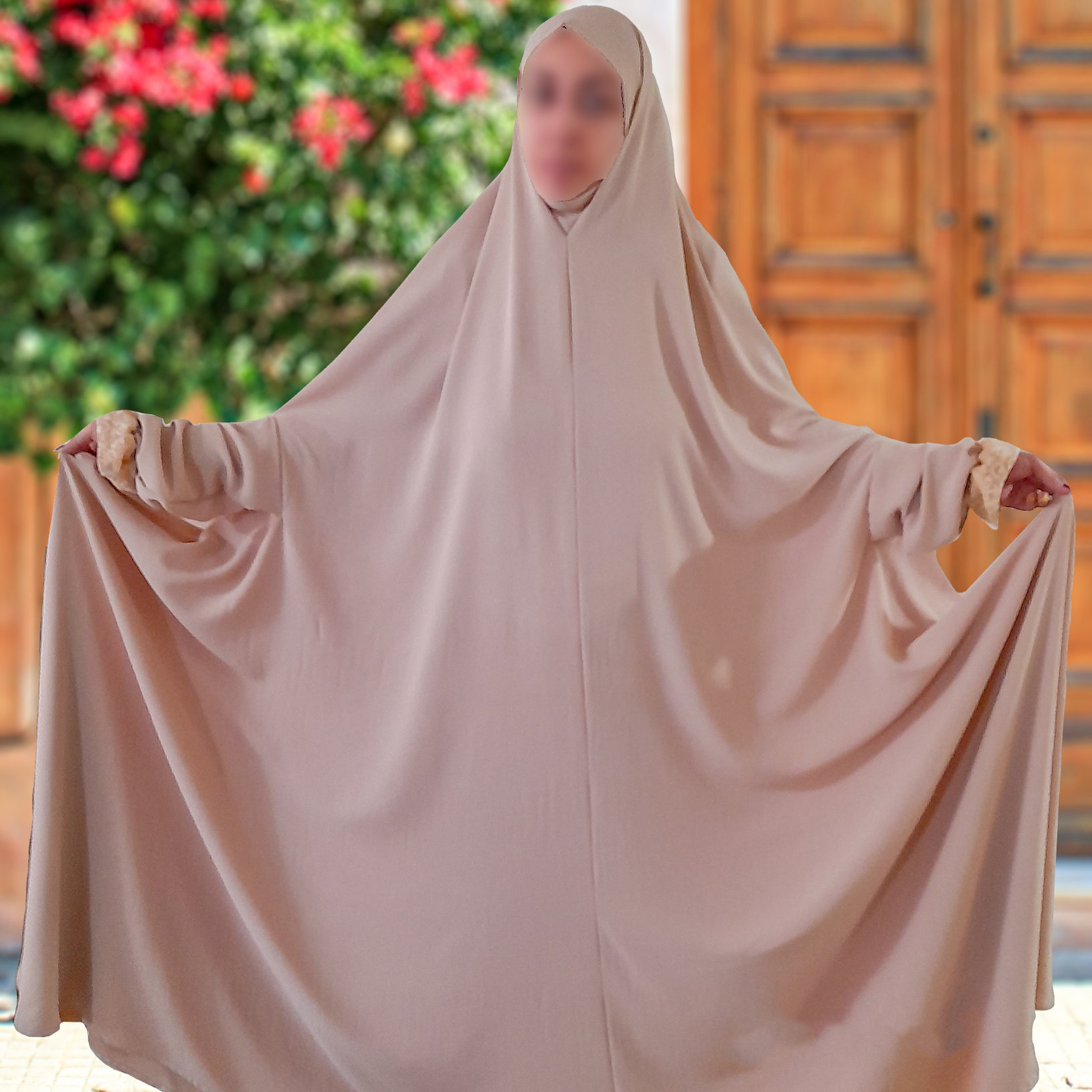 Islamic Namaz Chador with Front-Closed & Sleeves for Women - ShopiPersia