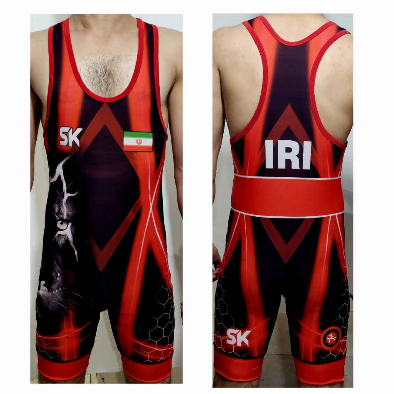 Men's Iranian Wrestling Singlet – Sleeveless Style, World-Class Fit ...