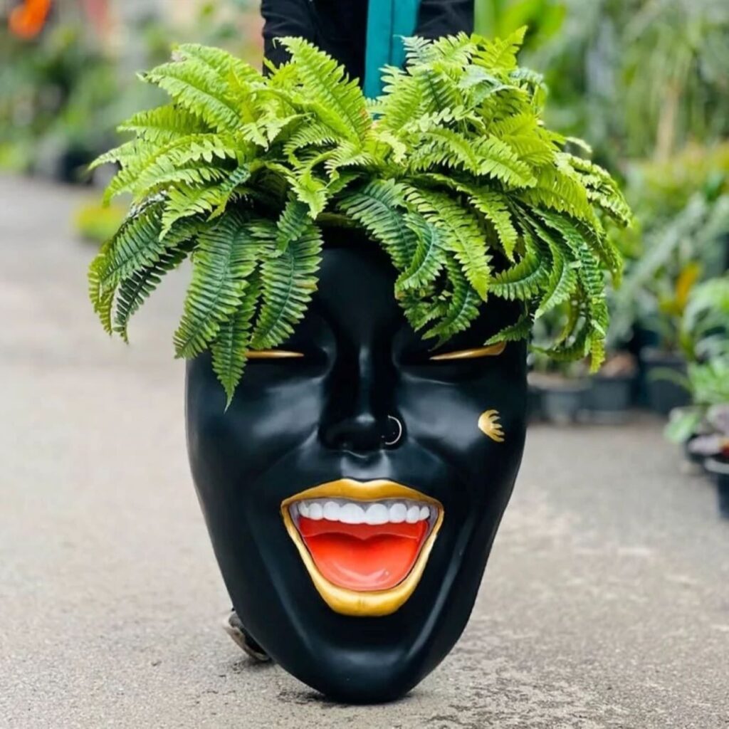 Large Smiling Face Design Wall Vase – Artistic Home Décor for Unique ...