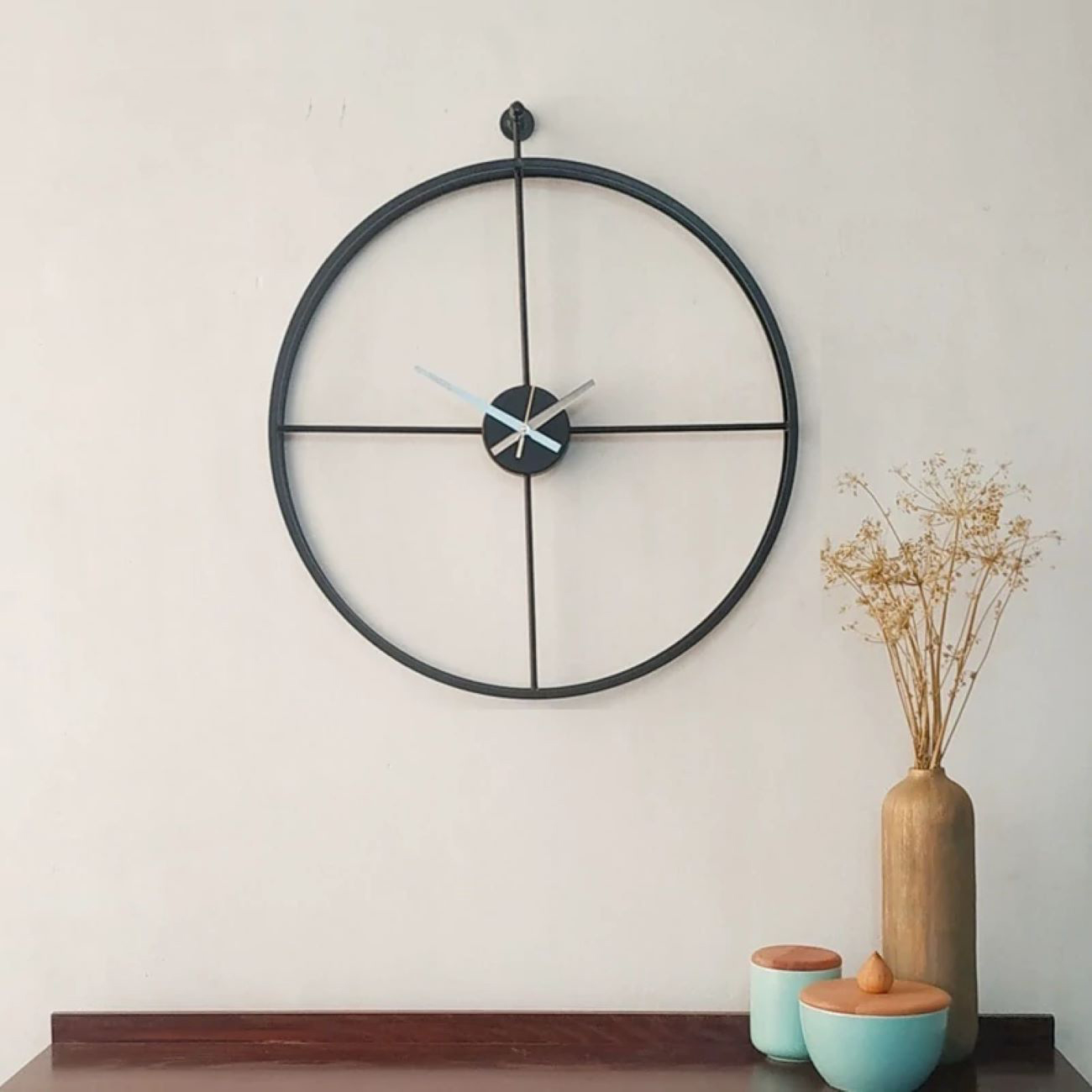 Contemporary Metal Wall Clock – Simple and Elegant Timepiece - ShopiPersia