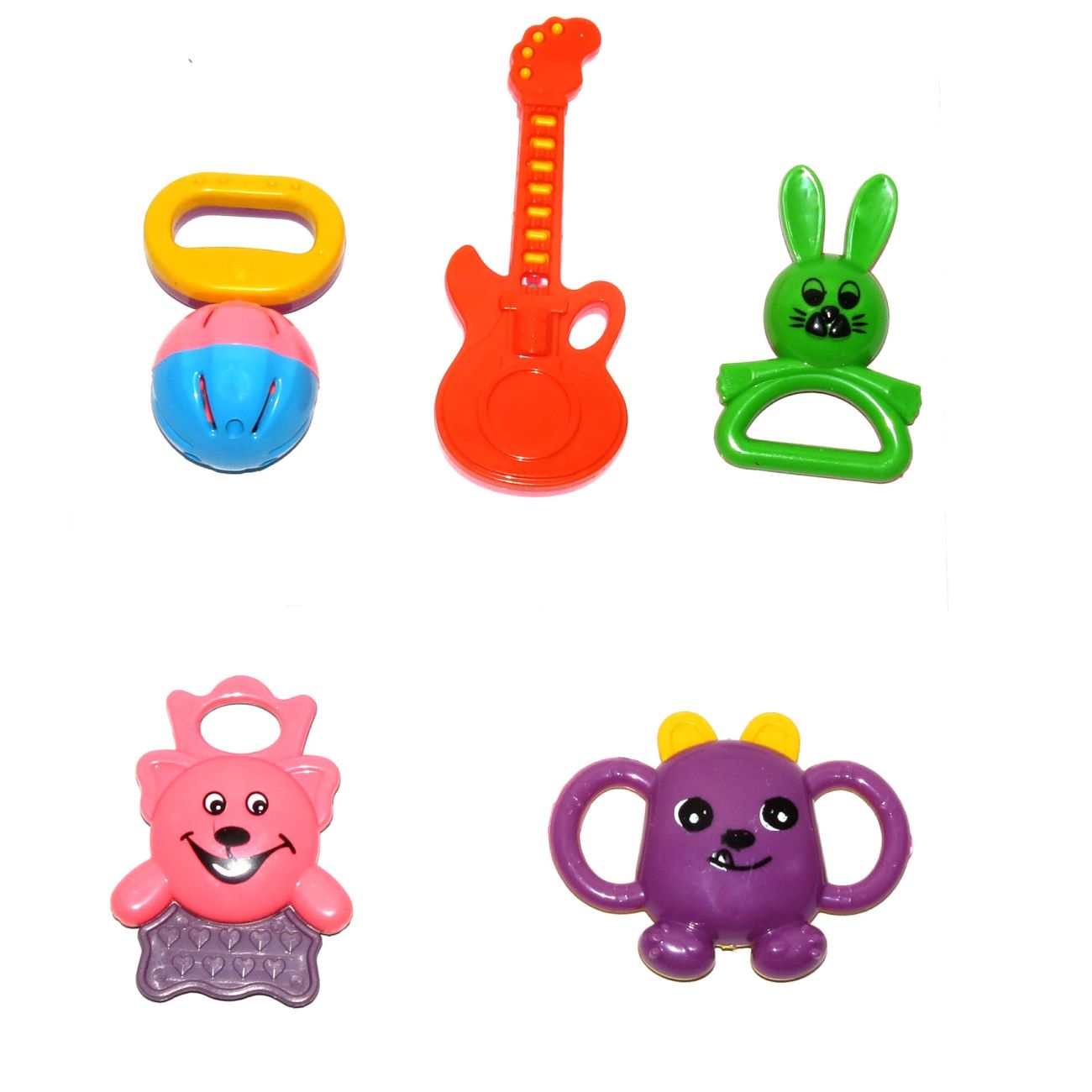 Engaging Baby Rattle – Bright Colors & Fun Noises 6 Pcs in 1 Pack ...