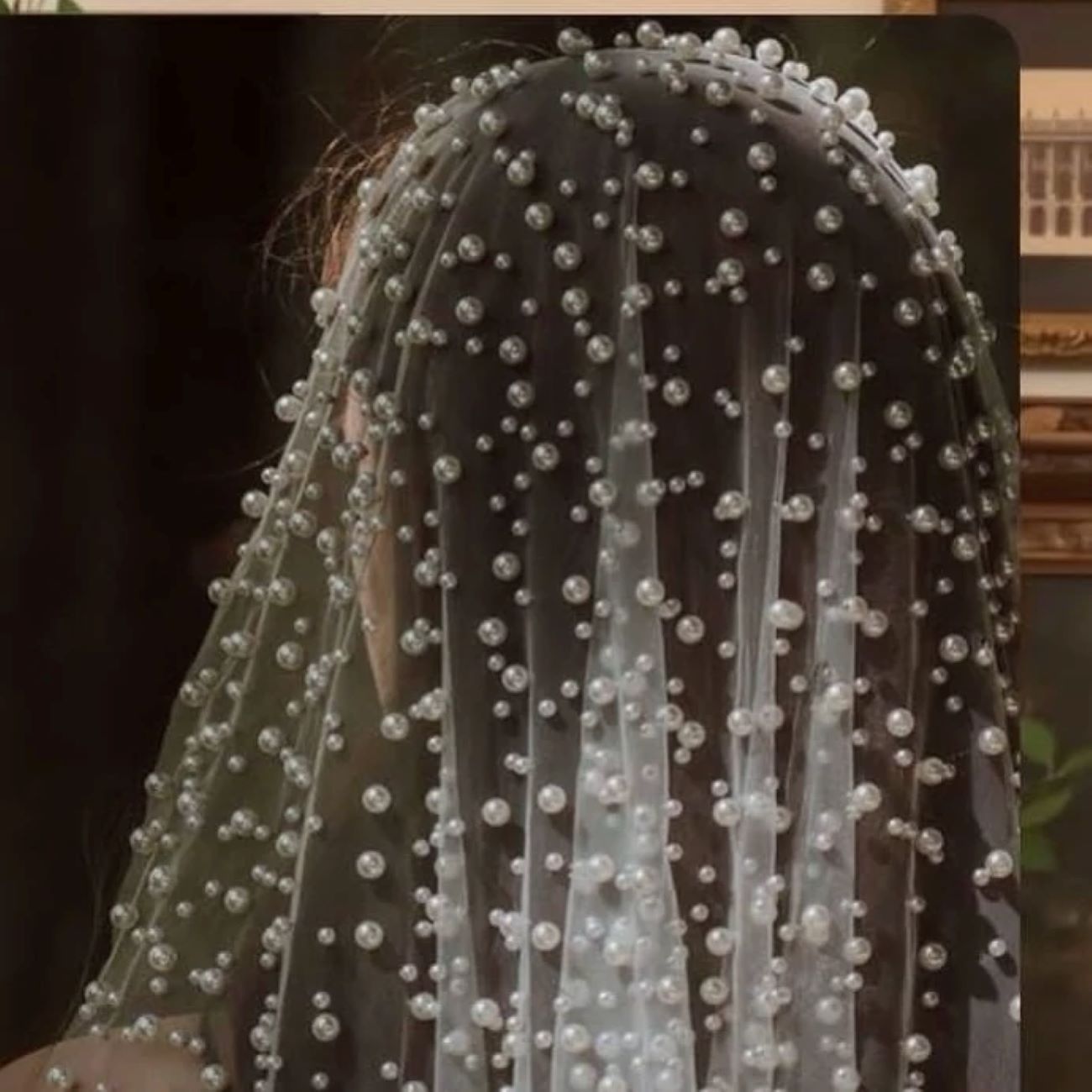 Extra Long Wedding 2-Meter Bridal Veil Fully Embellished with Pearls ...