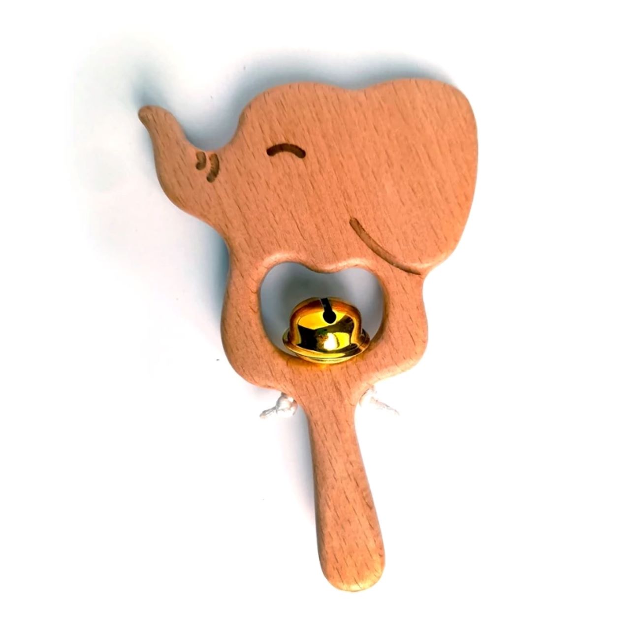 First Baby Rattle Elephant Design – Timeless and Safe Wooden Keepsake ...