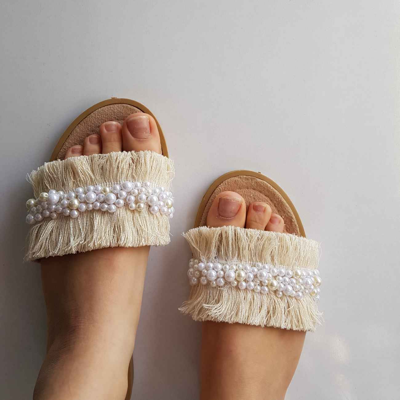 Handmade Macrame Slipper – Boho Style Suitable for Indoor Style with ...