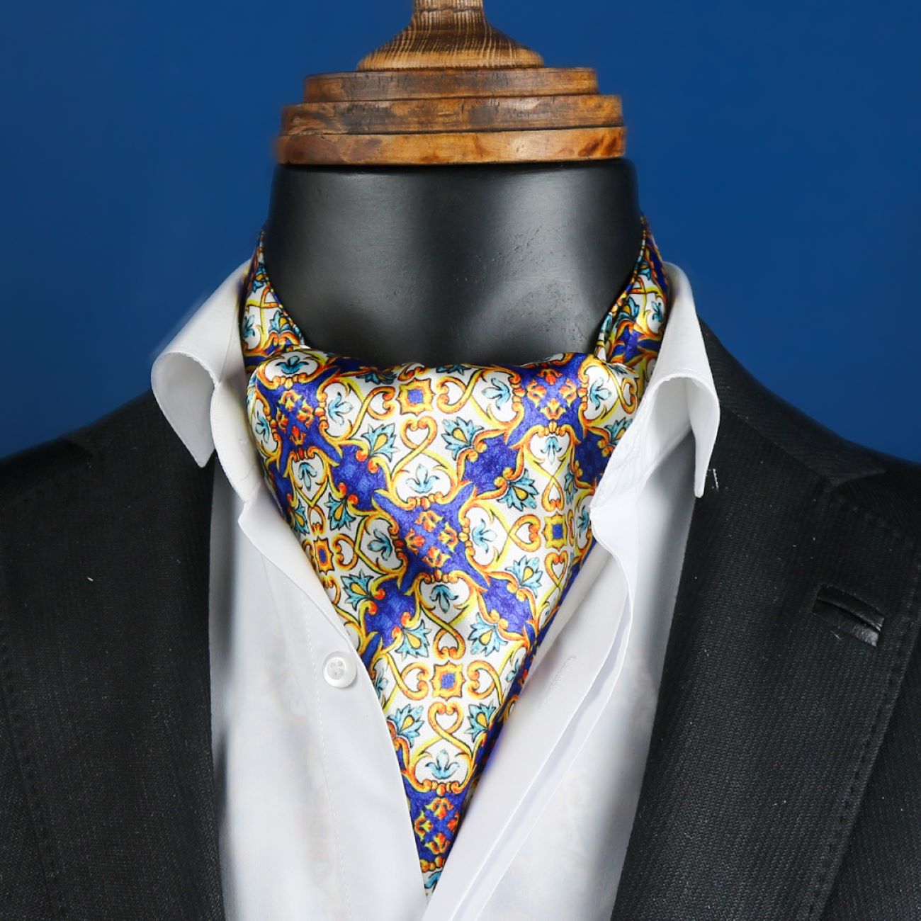 Ascot Tie | Stylish Geometric Pattern Neck Scarf for Formal & Casual Outfits - ShopiPersia