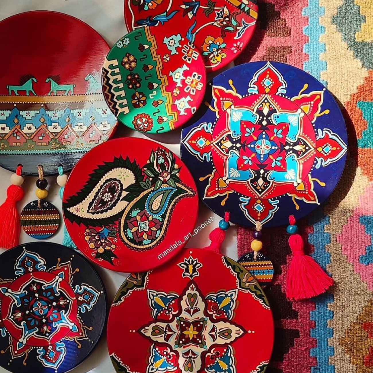 Persian Decorative Wall Plates – Handmade Pottery Gift Set Inspired by ...