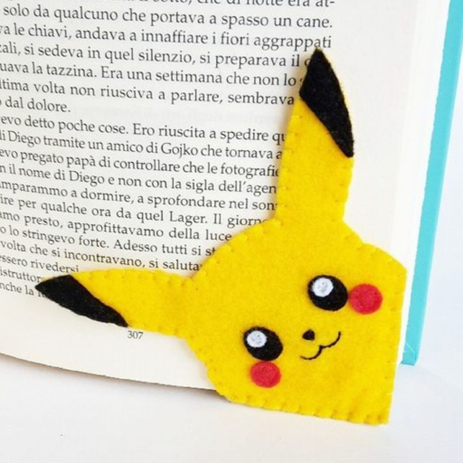 Pokémon Pikachu Felt Bookmark – Corner Page Holder, Suitable for ...