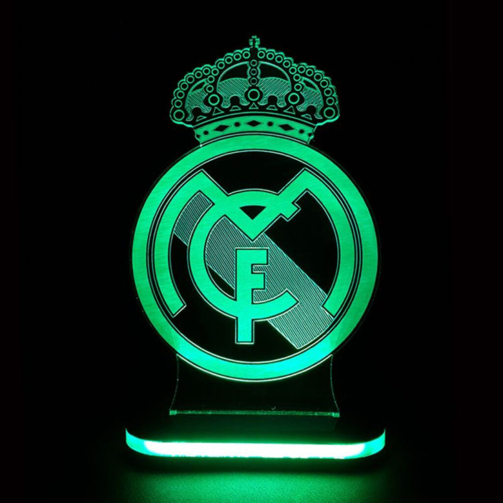 Real Madrid Team Logo Design Night Light - ShopiPersia