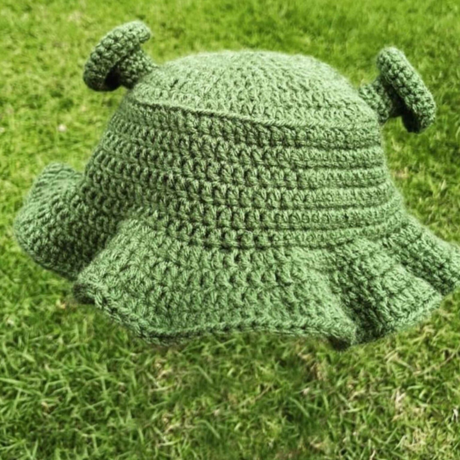 Shrek-inspired Crochet Ogre Bucket Hat With Ears – Suitable for Casual ...