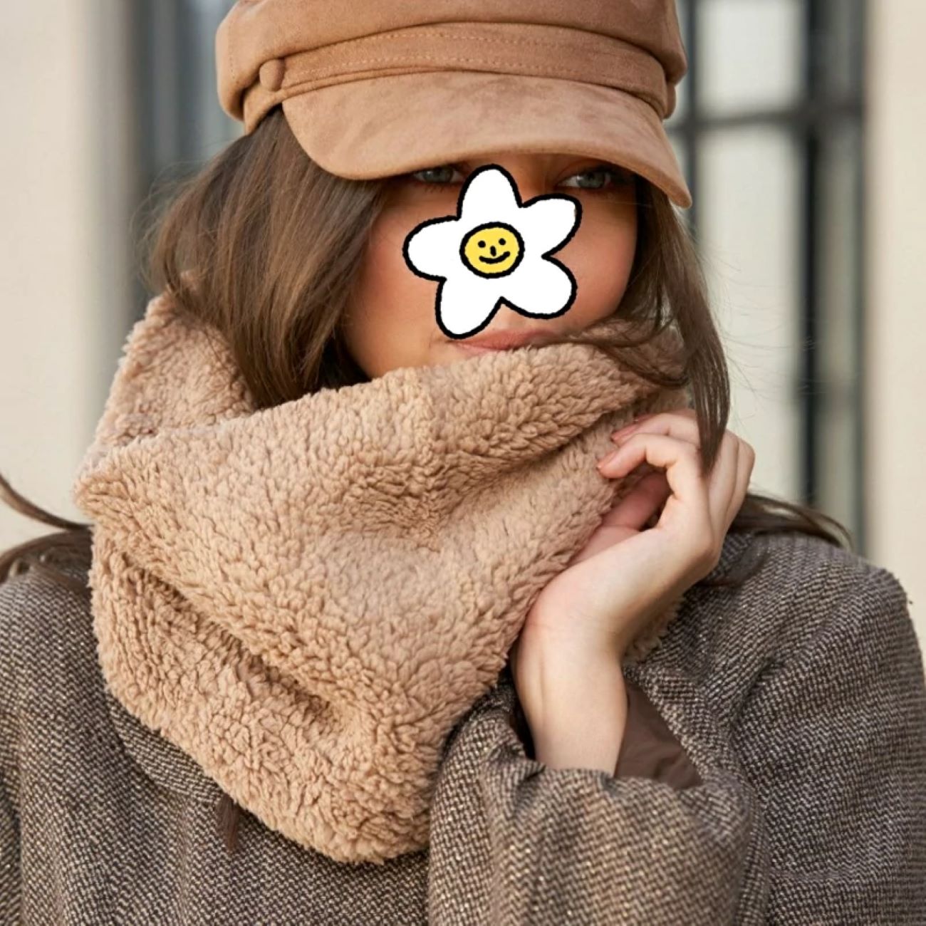 Winter Cowl Scraf in Teddy Fabric Soft & Warm for Cold Days - ShopiPersia