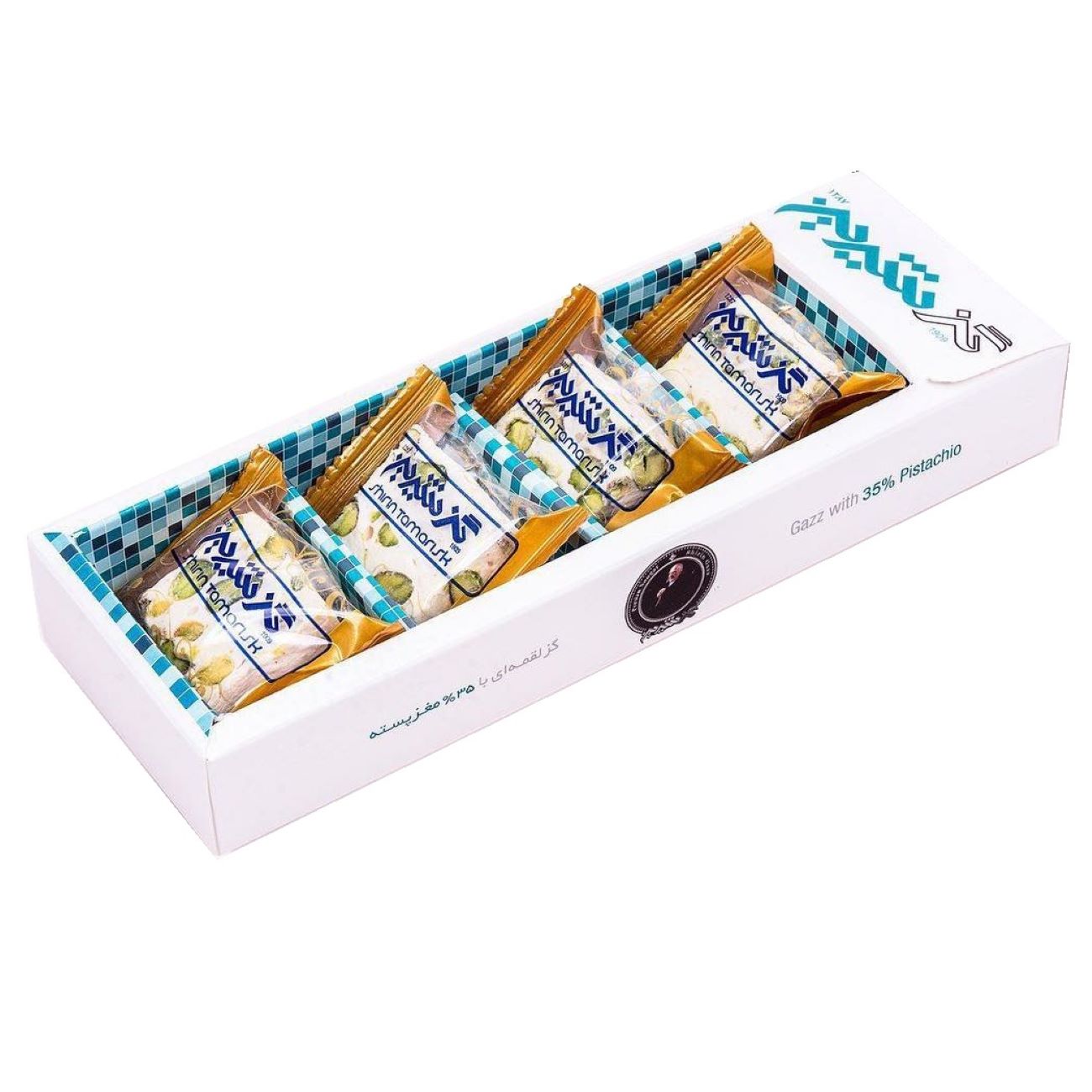35% Pistachio Shirin Gaz Persian Nougat- 50g (10x) - ShopiPersia