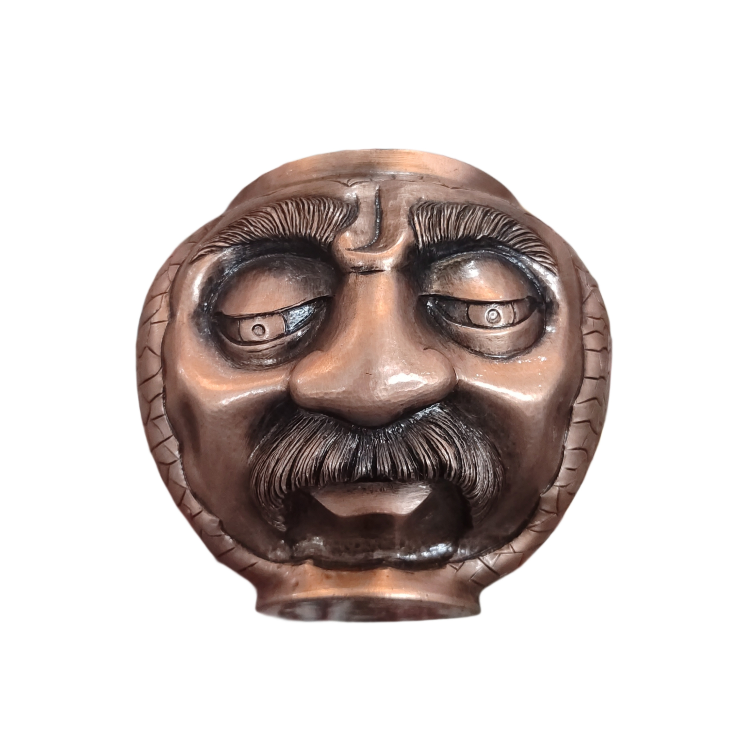 Copper Sugar Bowl - Human Face Unique Design - ShopiPersia