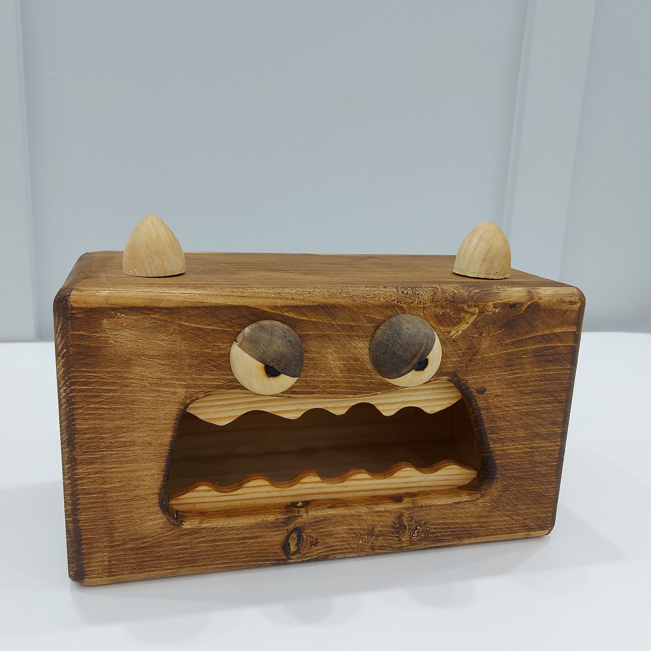 Decorative Fantasy Wooden Tissue Box Cover – Angry Monster Design ...