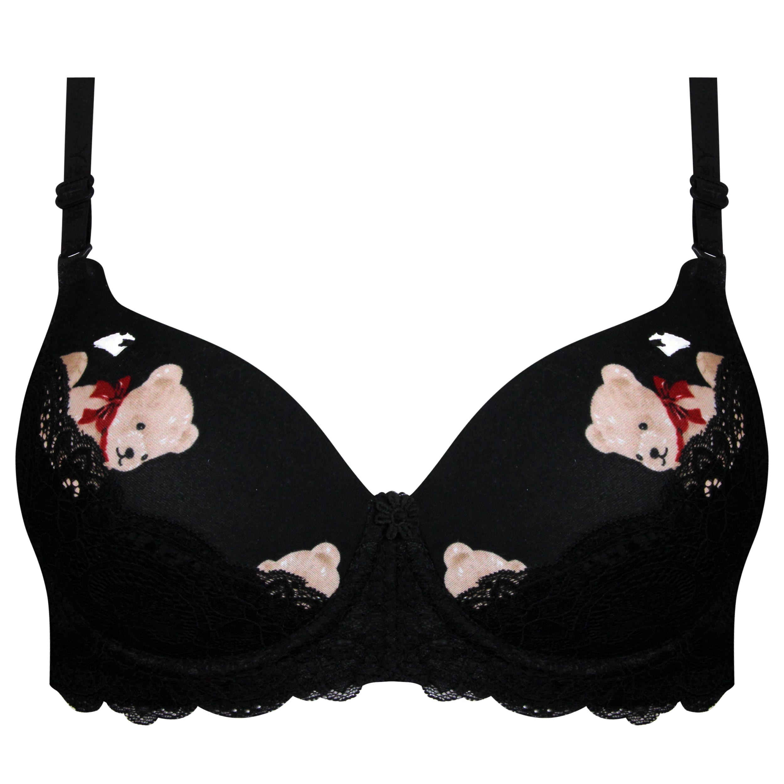 Paniz 4689-14 Padded Bra and Thong Set – Push-Up with Underwire Support ...