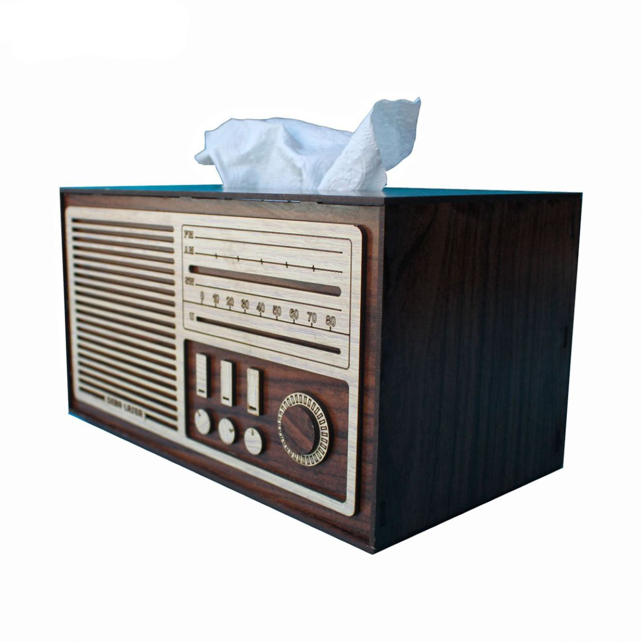 Decorative Tissue Box with Radio Shape - Nostalgic & Fun Design ...