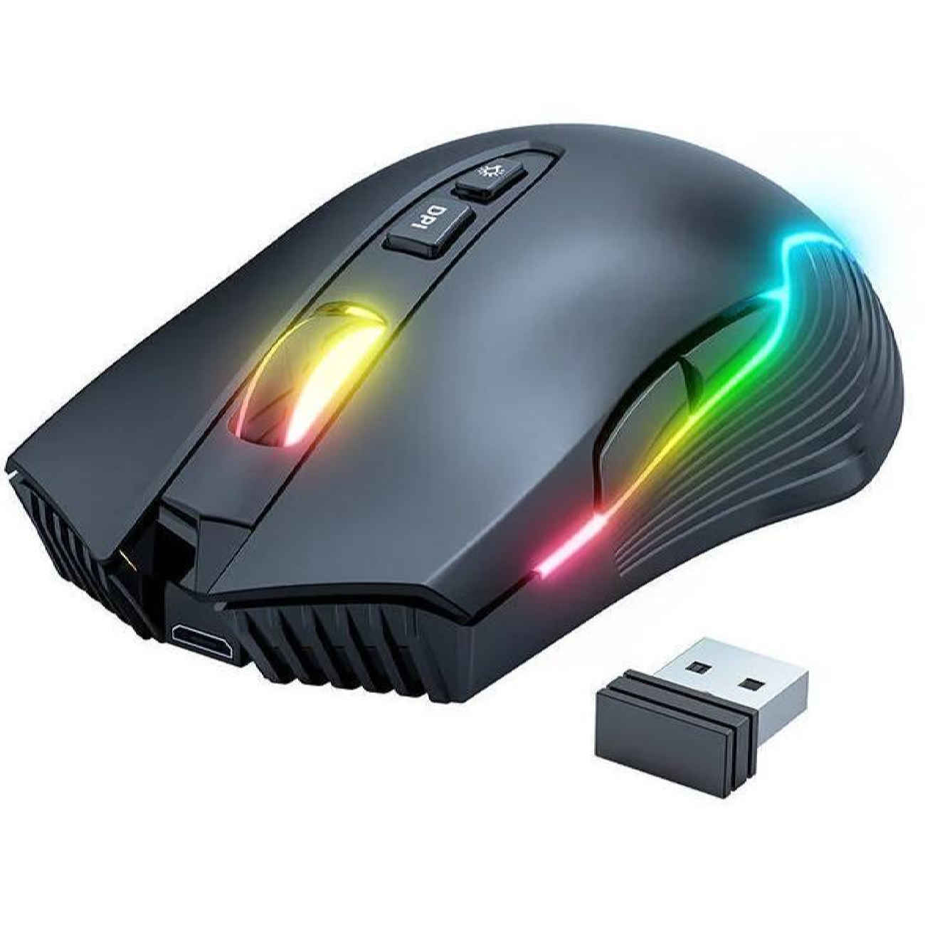 Wireless Gaming Mouse – 6 Buttons, Optical Sensor, 3600 DPI, 2.4GHz ...
