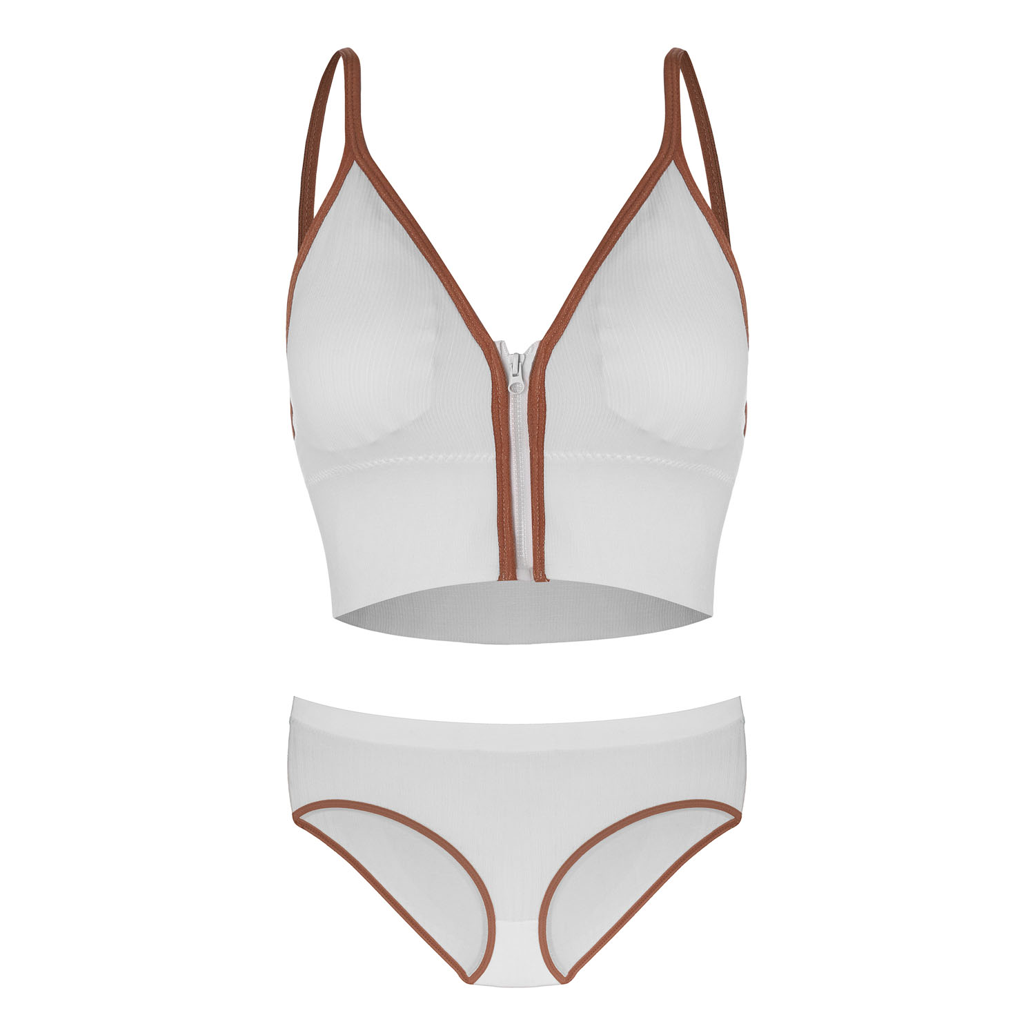 Women’s Workout Bra and Panty Set – Model 36048 in White - ShopiPersia