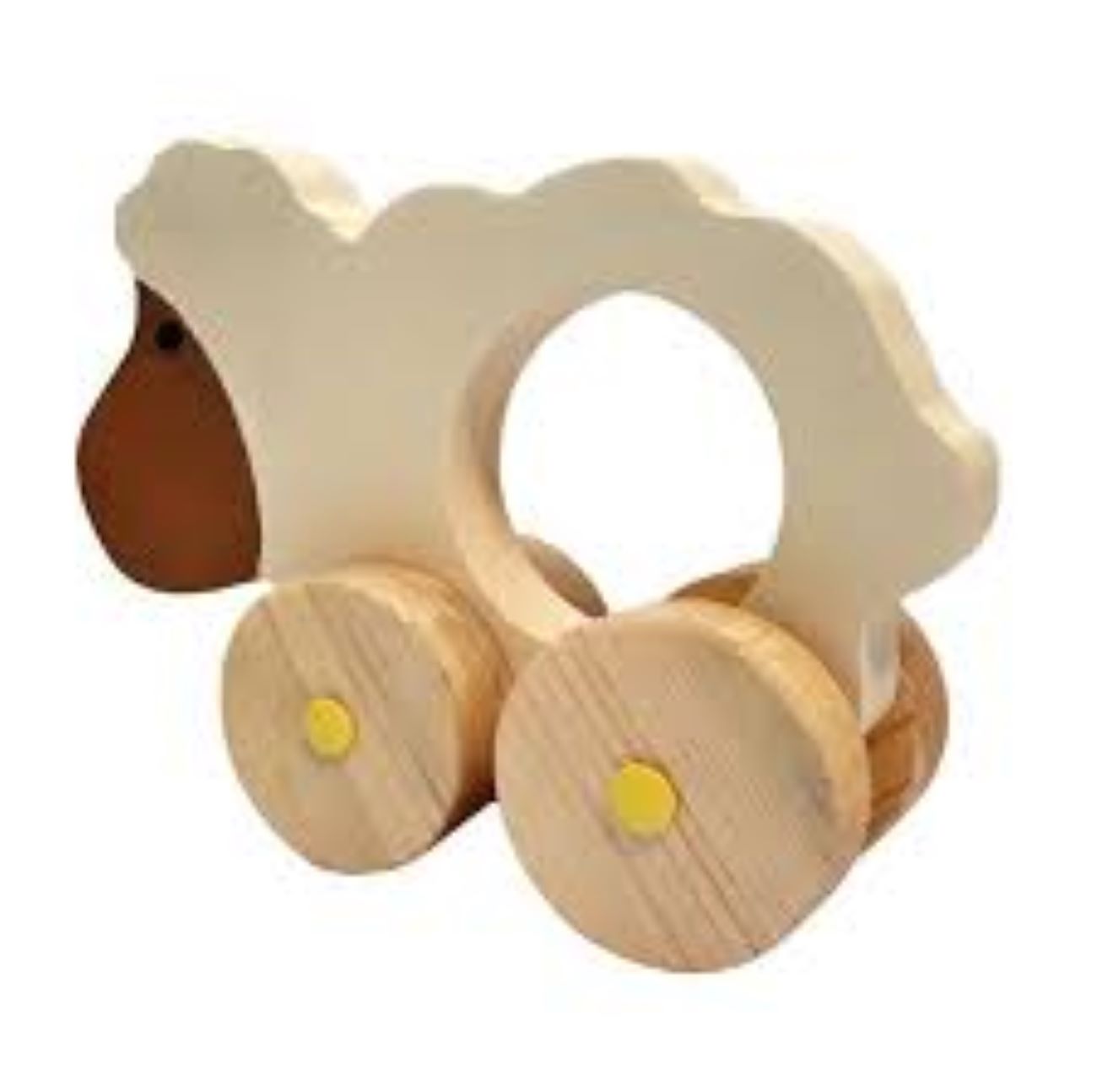 Wooden Sheep Push pull Toy – Handmade Rolling Animal Toy for Toddlers ...