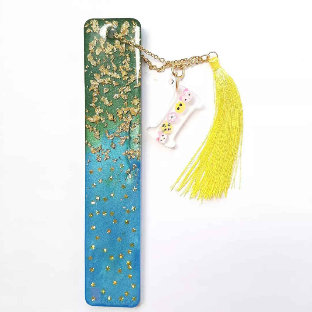 Blue & Green Bookmark – Tin Doll Charm for a Storybook-Inspired Reading ...