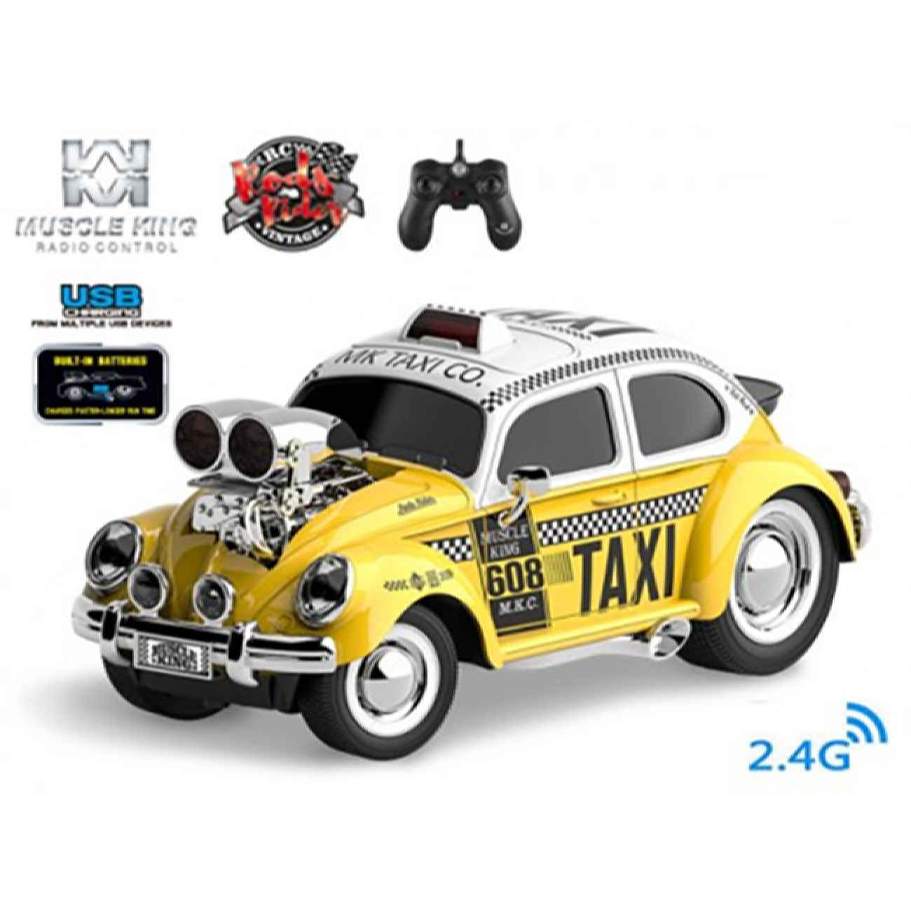 Volkswagen Taxi Model Remote-Controlled & Musical Toy Car in Yellow ...