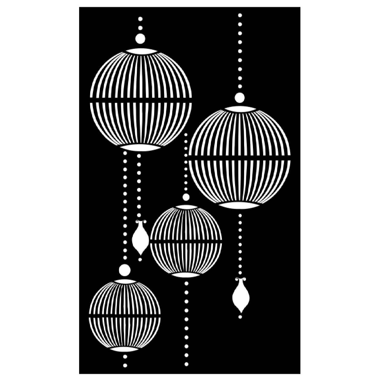Chinese Lantern Design Stencil – Perfect for DIY Crafts & Home Decor ...