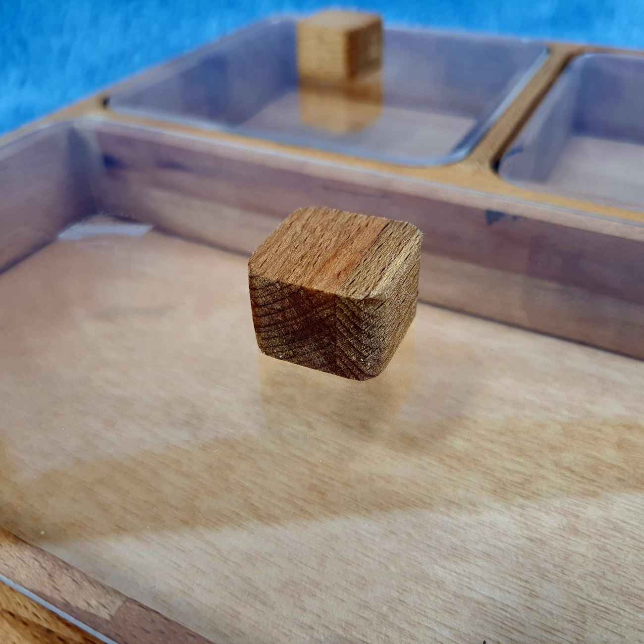 Handmade Wooden Nut & Tea Organizer - Multi-Compartment Box - ShopiPersia