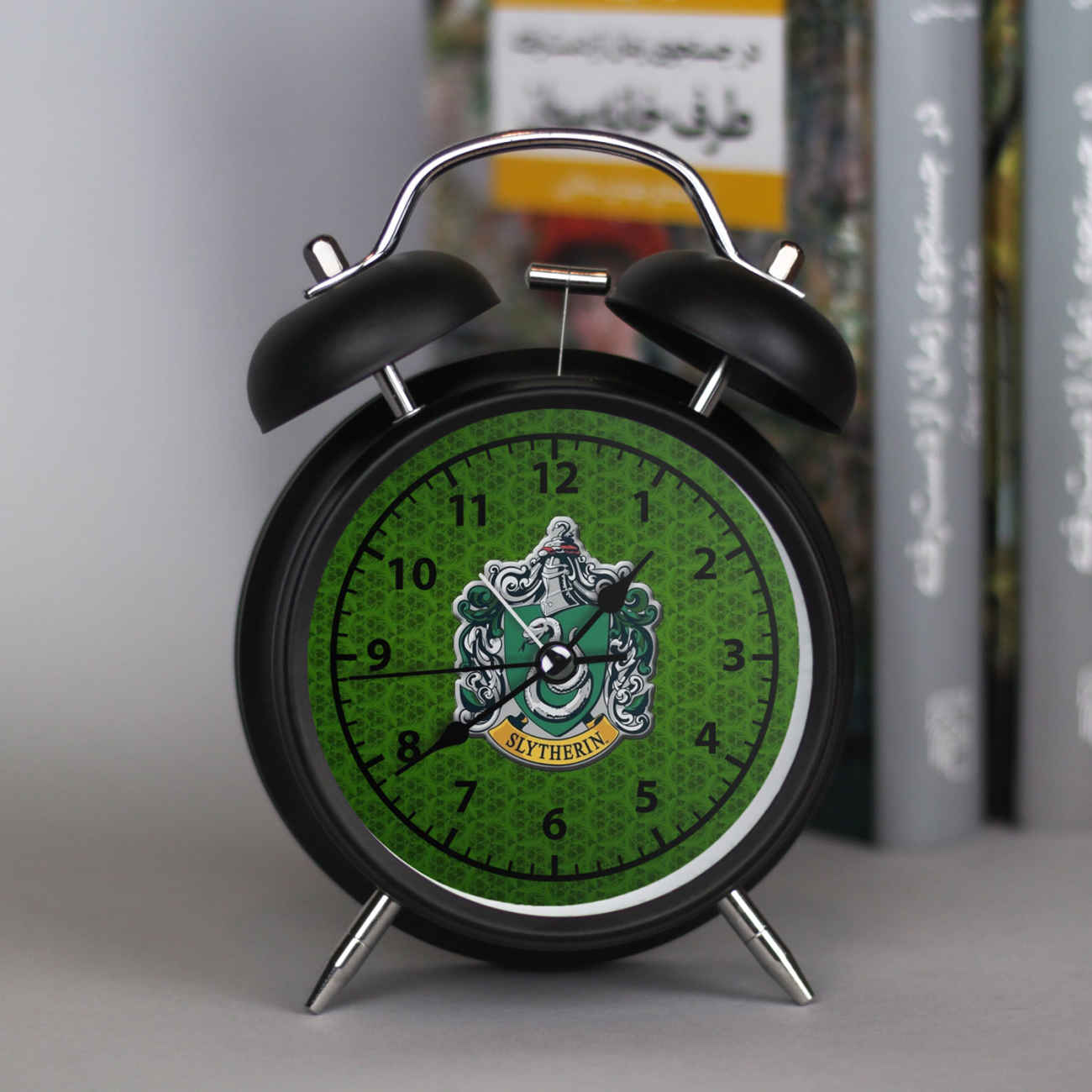 Harry Potter Twin Bell Alarm Clock - Black Slytherin Design - ShopiPersia