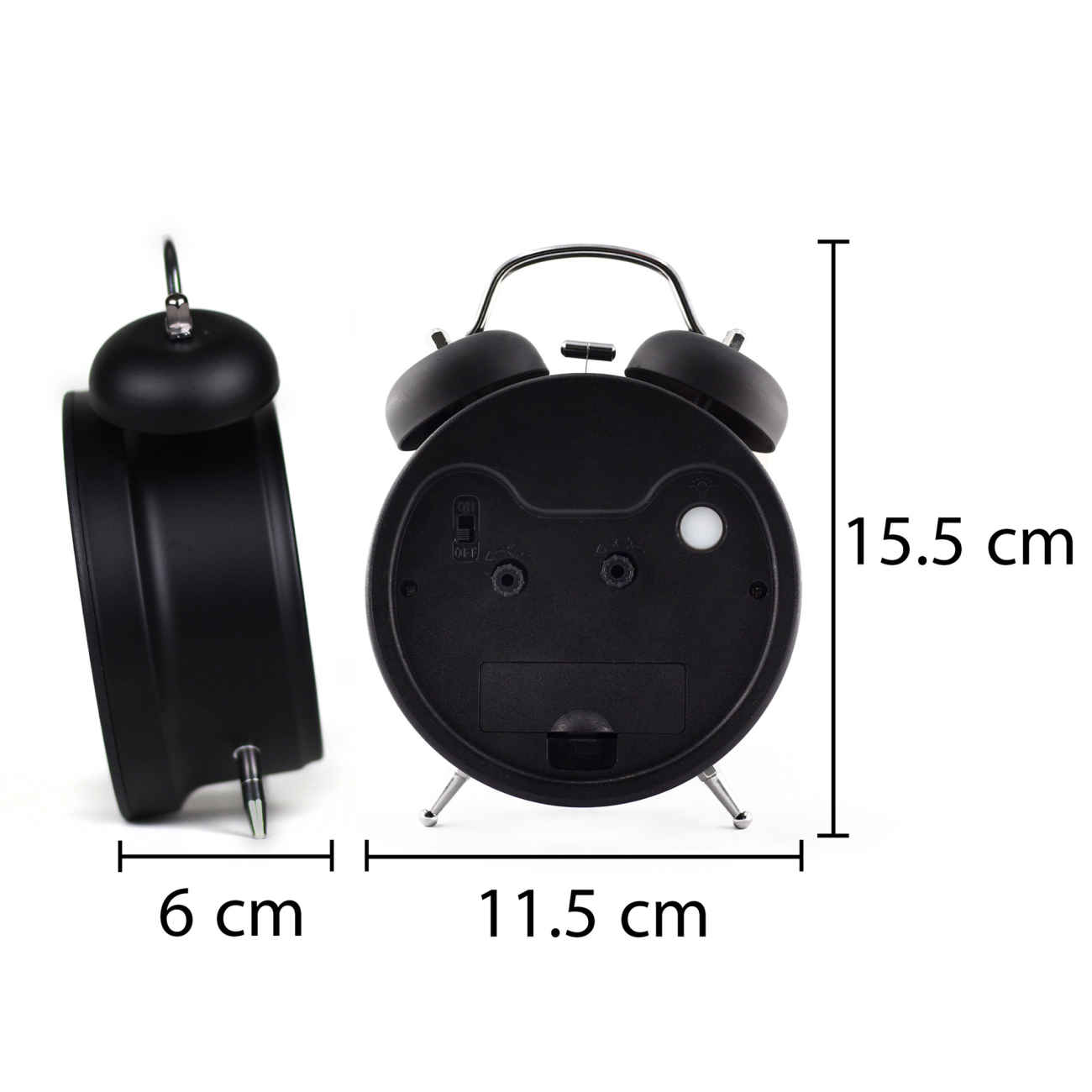 Harry Potter Twin Bell Alarm Clock - Black Slytherin Design - ShopiPersia