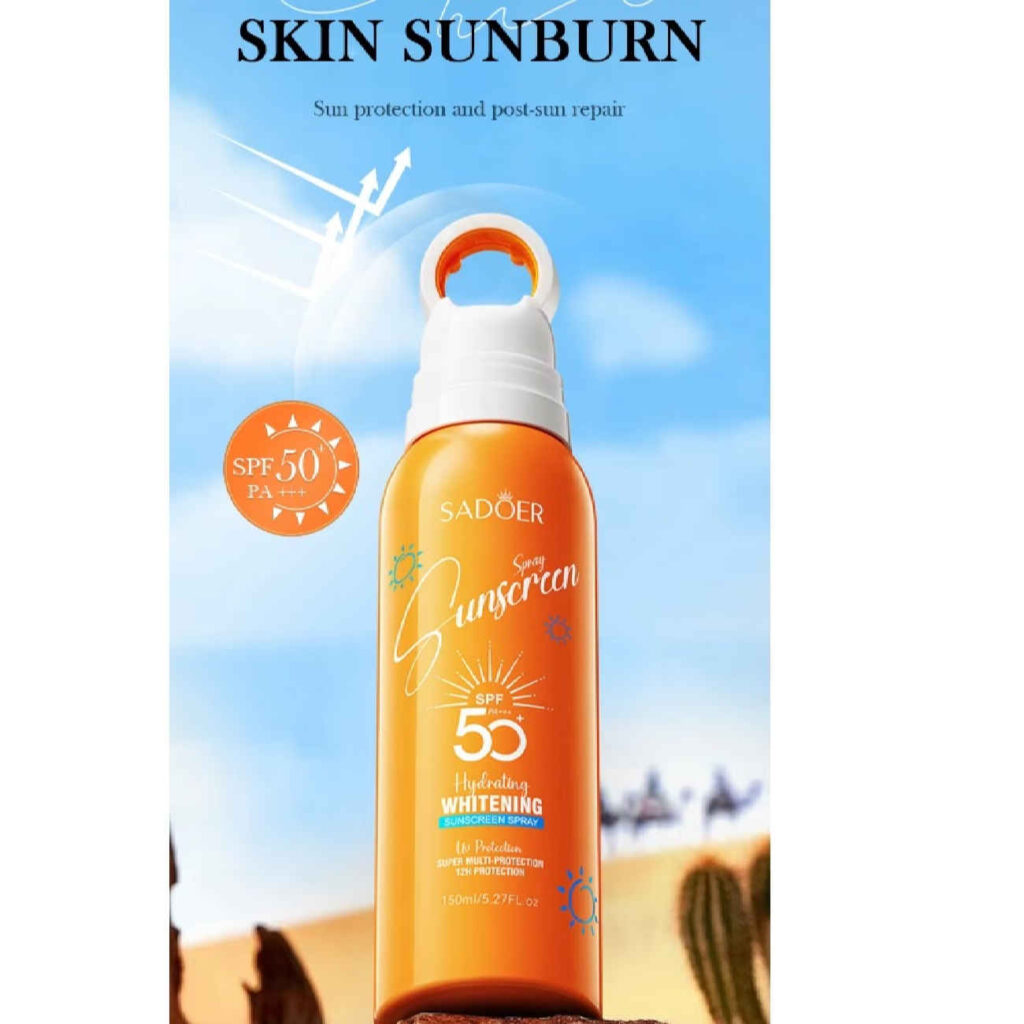 Sadur colorless sunscreen spray SPF 50, light model, UVA, UVB - 150 ml ...