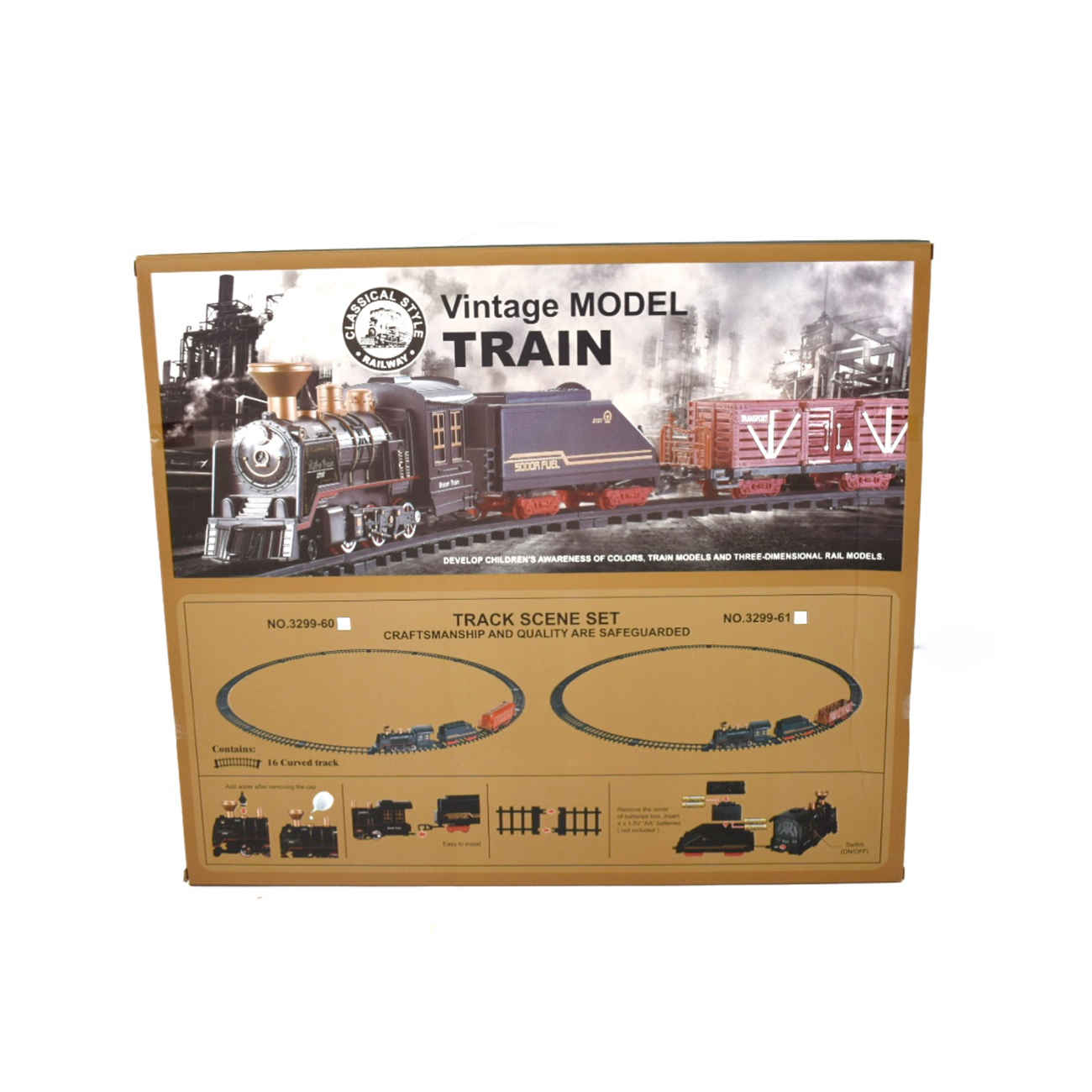 20-Piece Battery-Operated Plastic Train Play set with Tracks – Large ...