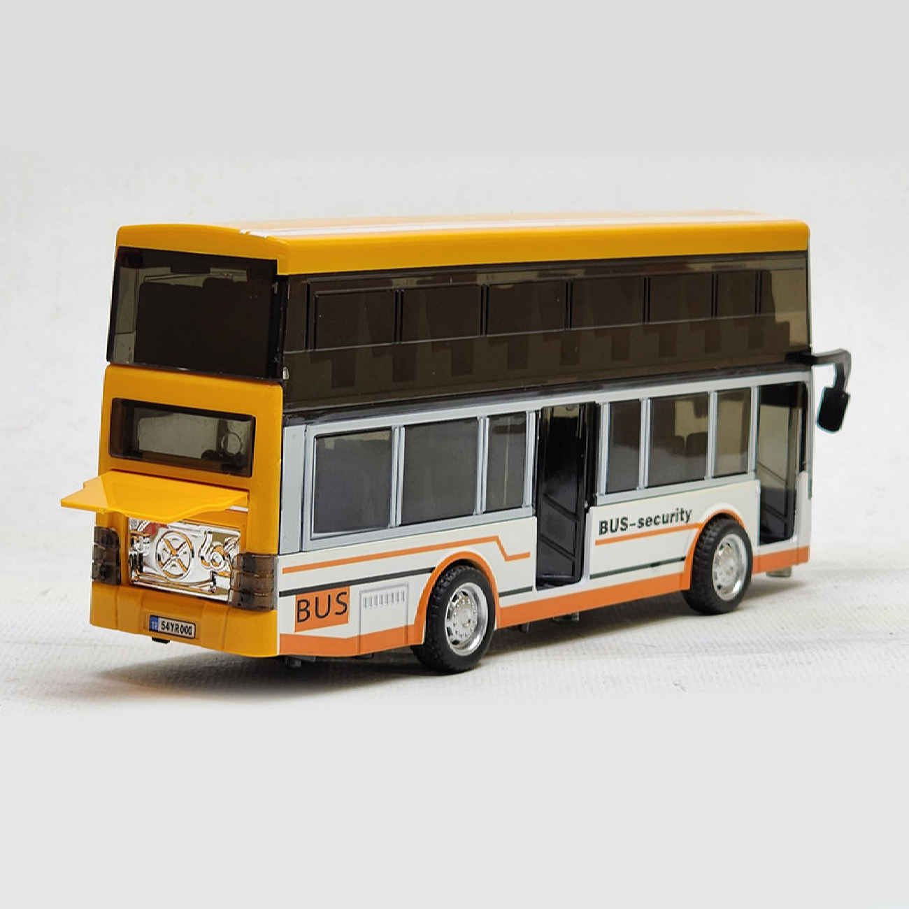 Die Cast Metal Double-Decker City Bus Toy – Pull-Back & Musical ...