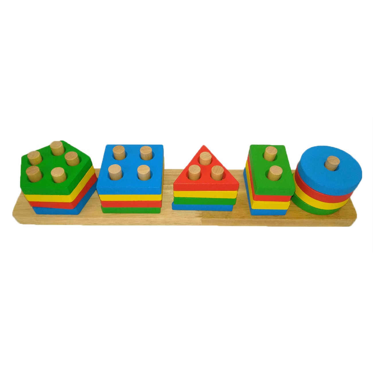 Educational Wooden Toy – Montessori Colorful Shapes Suitable for Kids ...
