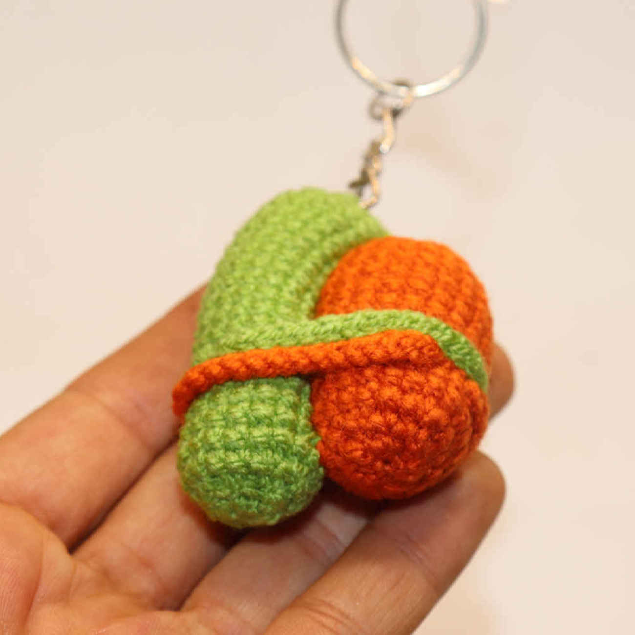 Handmade Crochet Keychain – Hug Design Perfect for Keys & Daily Carry ...