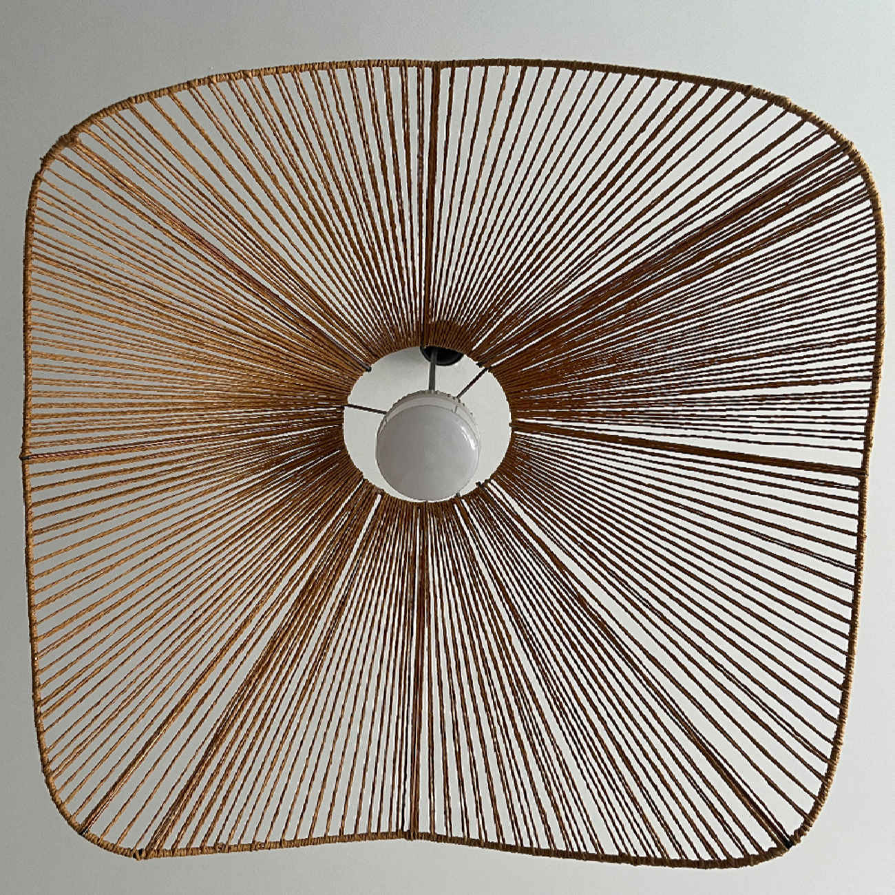 Handwoven Raffia Pendant Light – Modern Deformed Design Ceiling Lamp ...