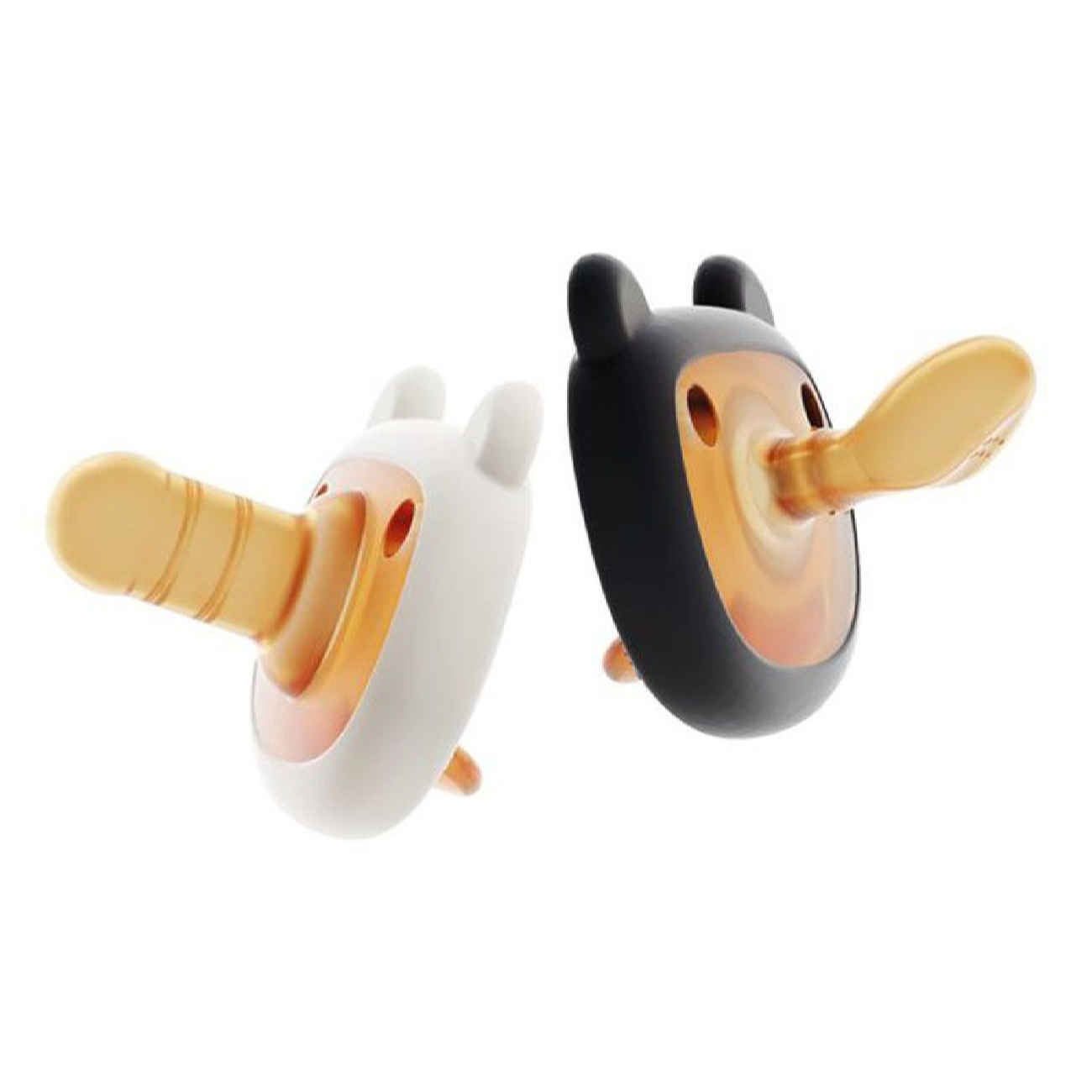 He or She Silicone Teddy Bear Pacifiers - (Set of 2) - ShopiPersia