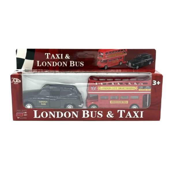London Bus & Taxi Die-Cast Model Set – Classic UK Vehicle Collection ...