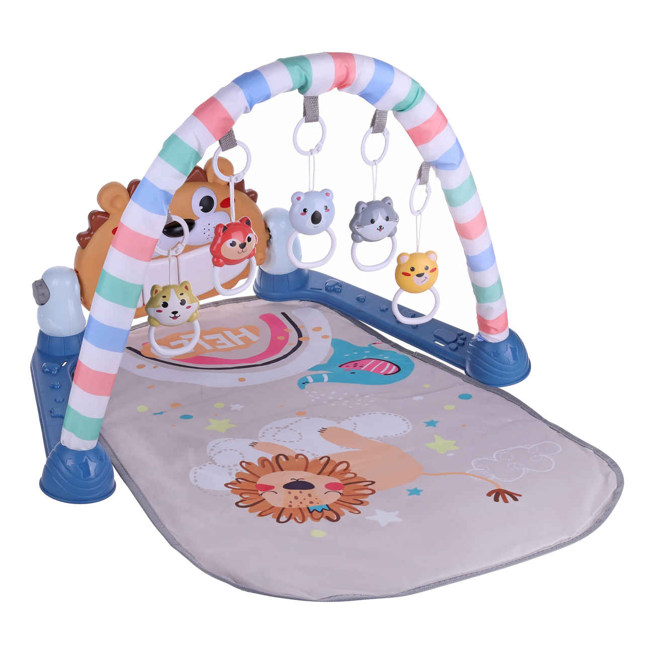 Looking Baby Play Mat Model 001 – With Hanging Toys & Light and Musical ...