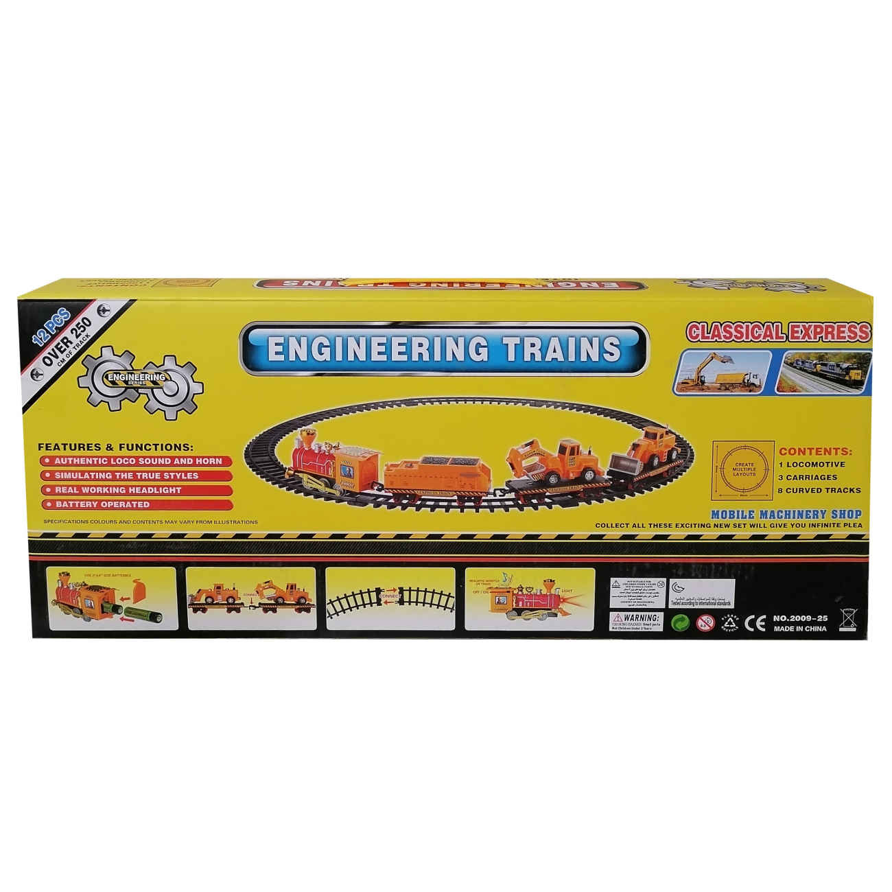 Mining Train Play set with Tracks & 2 Tractors – Realistic Motion ...